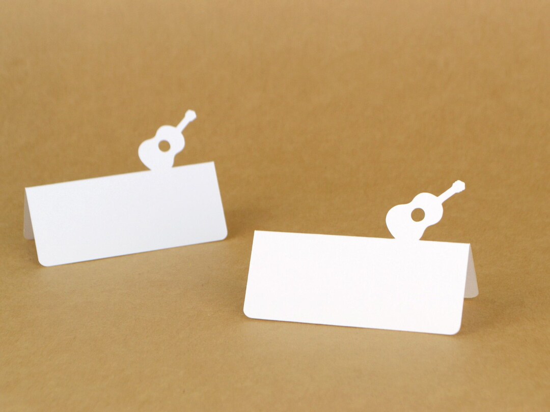 Guitar Tent Style Place Cards Food Label Tags Set of 24 | Guitar Party ...