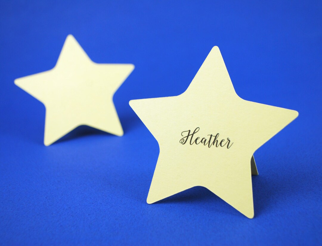 Star Place Cards Food Label Tags Party Decor Set of 24 - Etsy