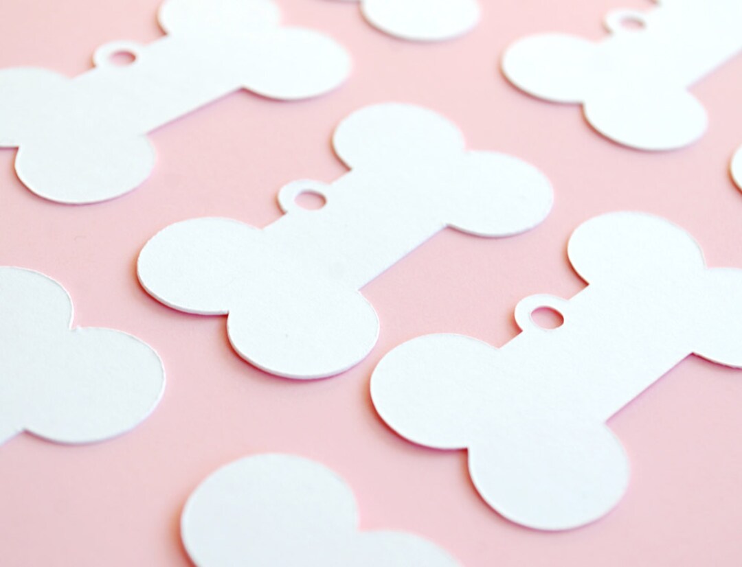 Bone Shaped Favor Tags Set of 24 - Etsy