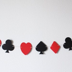 Playing Card Suite Symbols Paper Garland 5 Ft. - Etsy