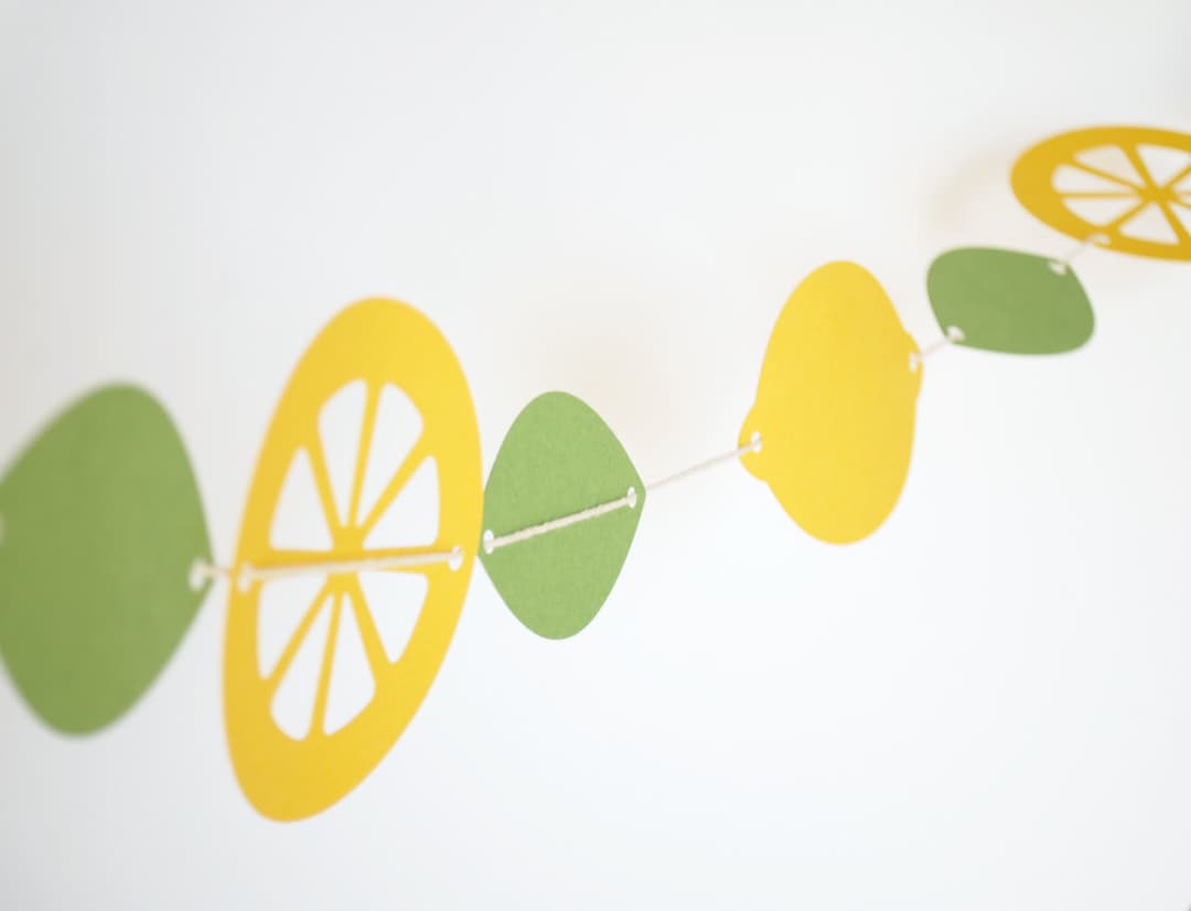 Fresh Lemons Paper Garland 5 Ft. - Etsy