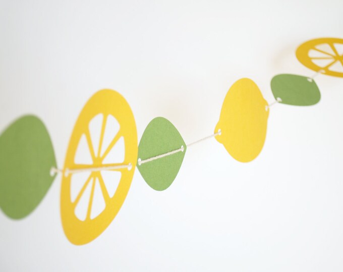 Fresh Lemons Paper Garland 5 Ft. - Etsy