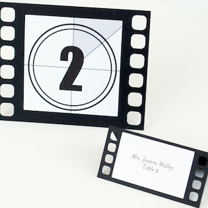 Movie Film Table Numbers for Oscars / Hollywood Party || Table Decor ...