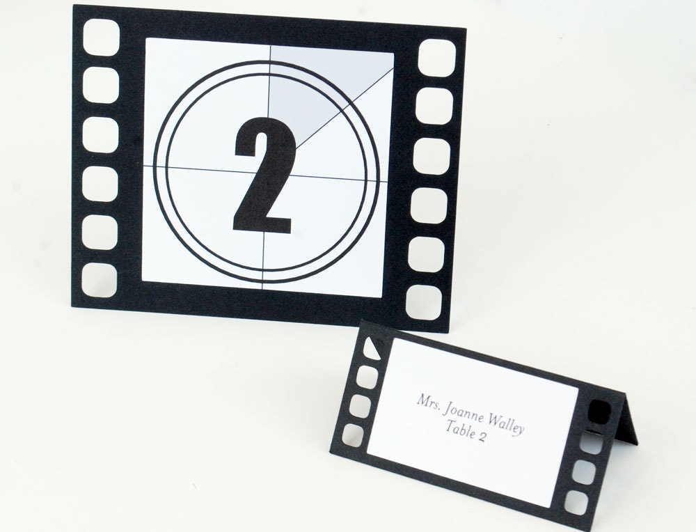 Movie Film Table Numbers for Oscars / Hollywood Party || Table Decor ...