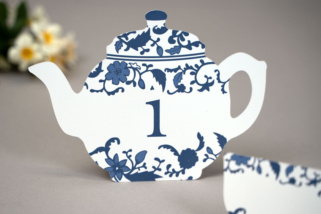 Ginger Jar Teapot Table Numbers | Chinoiserie Banquet | Wedding Bridal ...