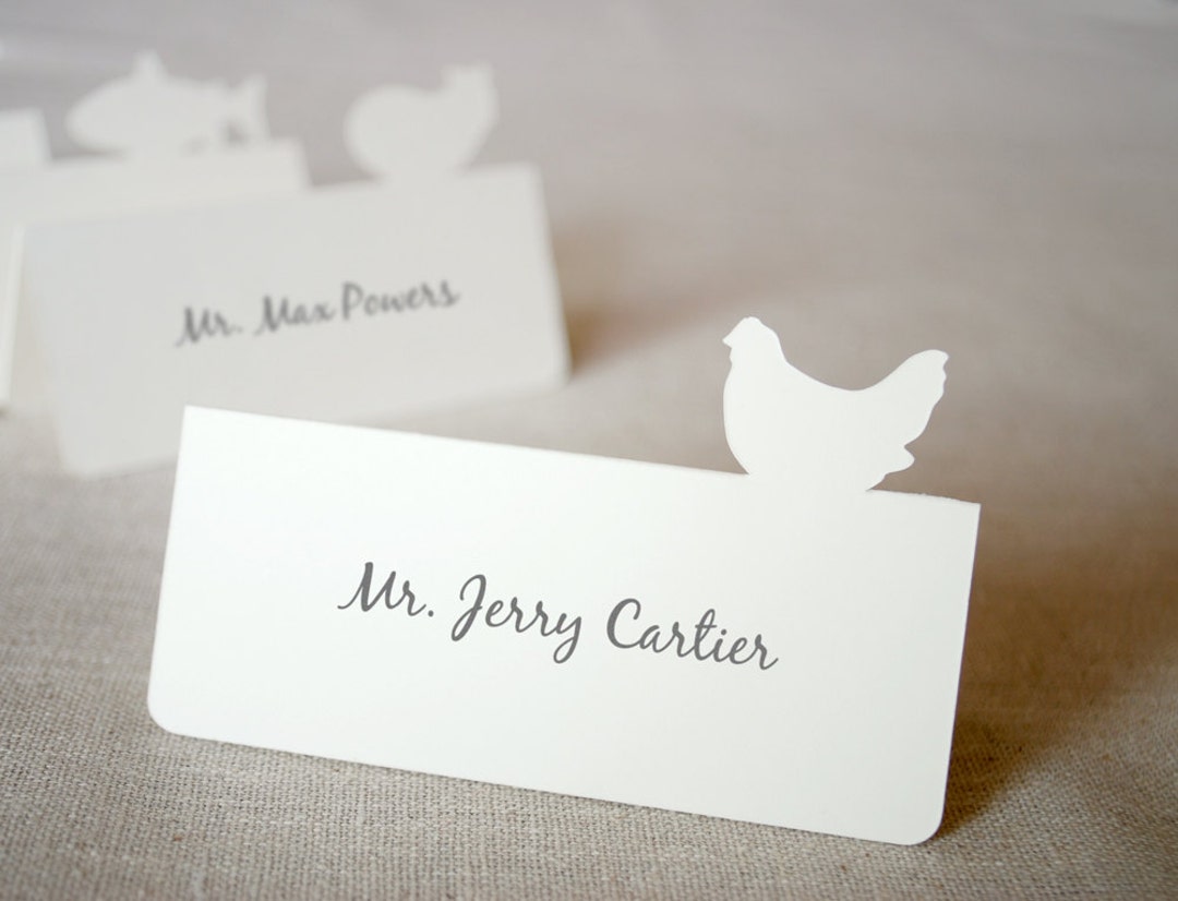 Meal Choice Place Cards for Weddings Banquets Receptions Caterer Set of ...