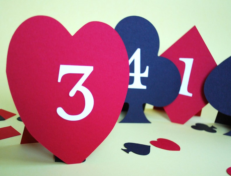 Playing Card Casino Themed Table Numbers - Etsy
