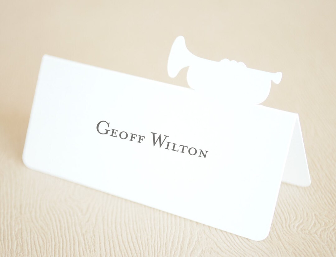 Trumpet Place Cards: Music Party Decor, Food Labels - Set of 24 - Etsy