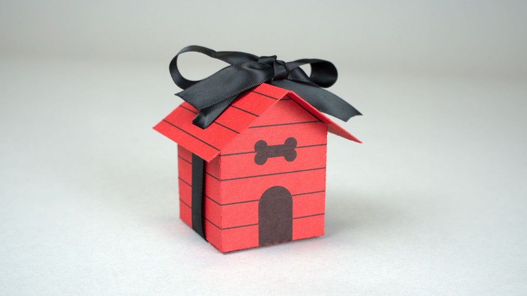 Dog House Red Favor Box Set of 12 Snoopy Inspired Parties - Etsy