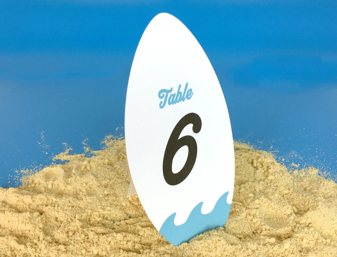 Surfing the Waves Surfboard Table Numbers 1-10 - Etsy