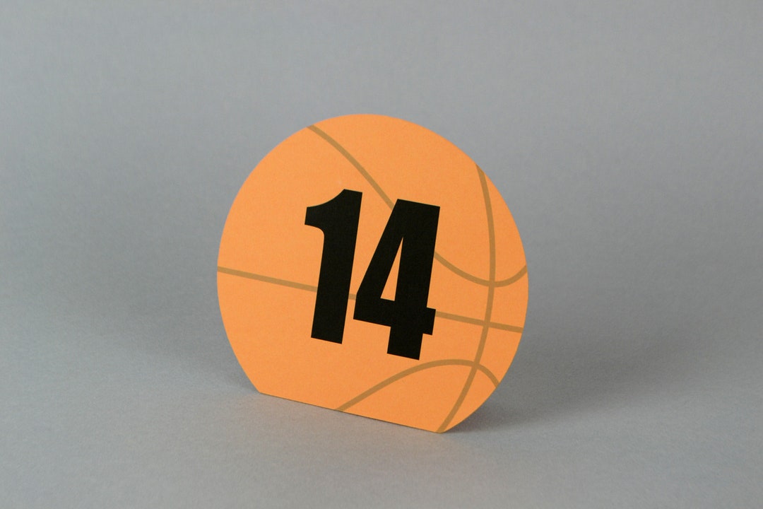 Basketball Table Numbers: Sports Team Banquet Decor - Etsy