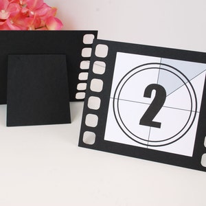 Movie Film Table Numbers for Oscars / Hollywood Party || Table Decor ...