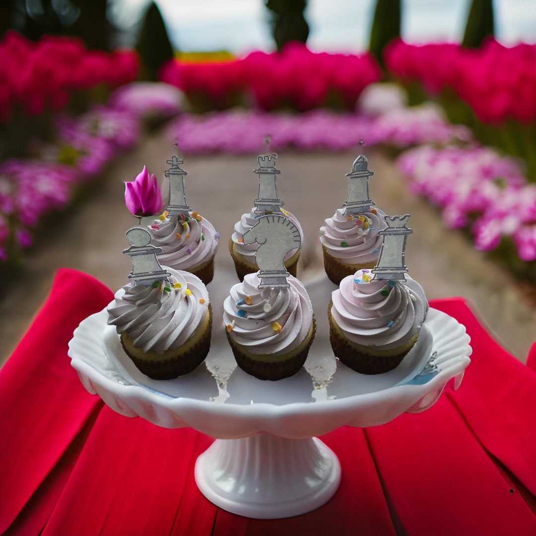 Chess Pieces Edible Cake Topper - Etsy