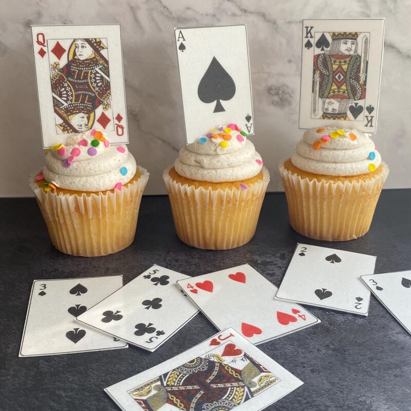 Playing Card Cake Topper - Etsy