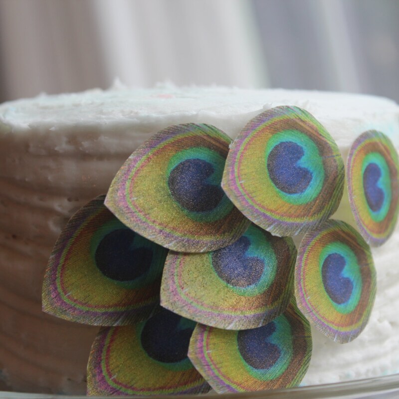 Peacock Wedding Cake - Etsy