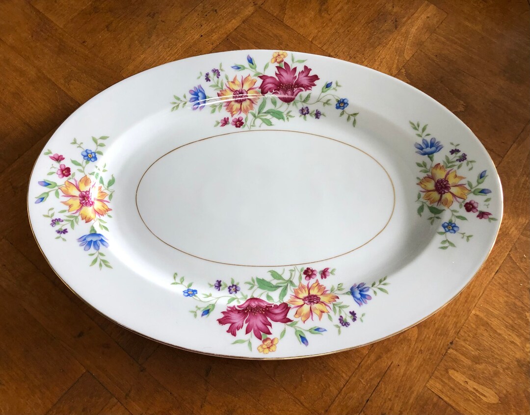 Vintage Eschenbach Baronet "lorna" - Oval Serving Platter, Bavarian ...