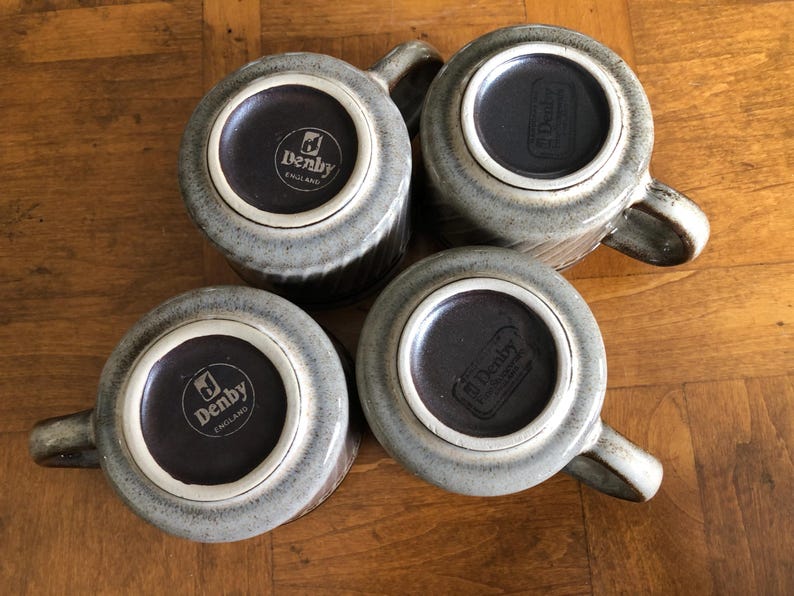 Vintage Denby "sonnet" - Set of Four Small Cups (no Saucers) - Etsy