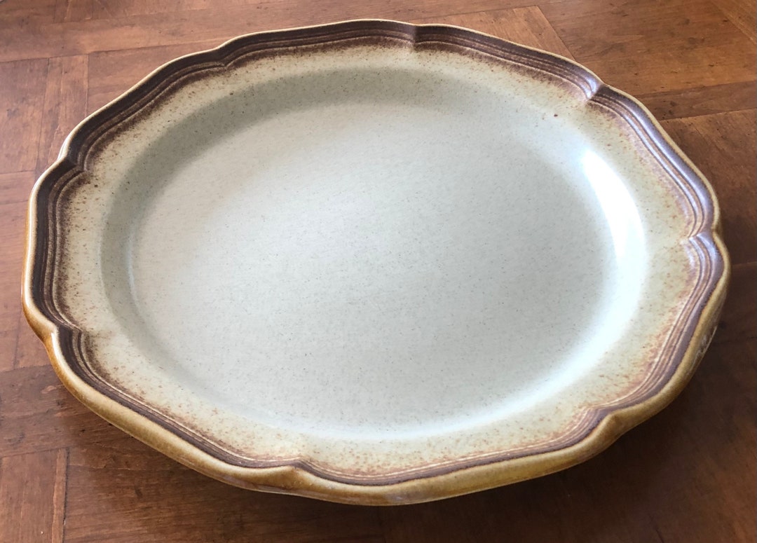 Vintage Mikasa Stoneware "whole Wheat" Pattern E8000 Chop Plate or ...