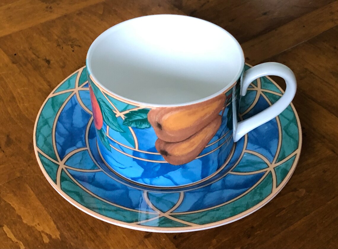 Vintage Victoria & Beale "forbidden Fruit" - Two Teacups and Two ...