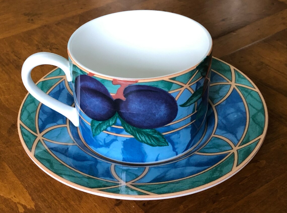 Vintage Victoria & Beale "forbidden Fruit" - Two Teacups and Two ...