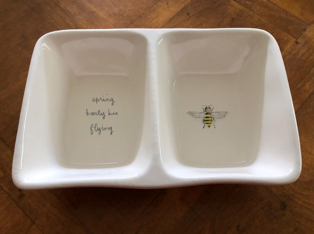 Magenta "bumblebee" - Divided Candy Dish, Appetizer Server, Nut and ...