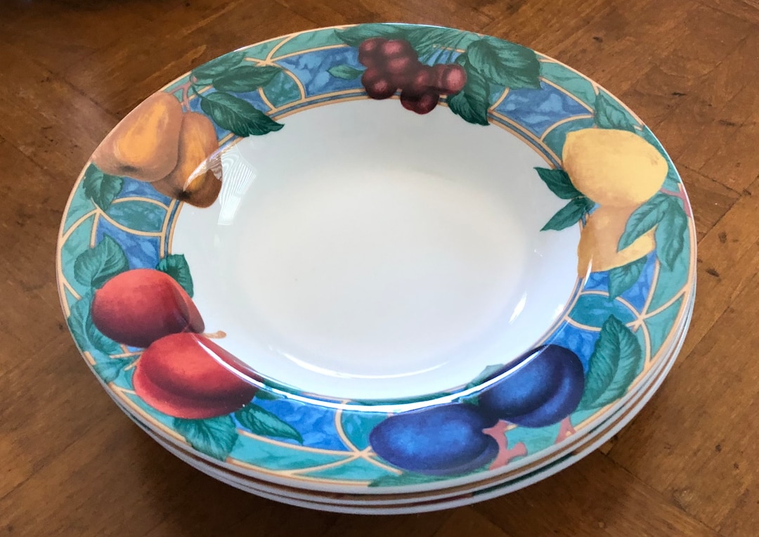 Victoria & Beale forbidden Fruit Vibrant Fruit China Pattern Set of ...