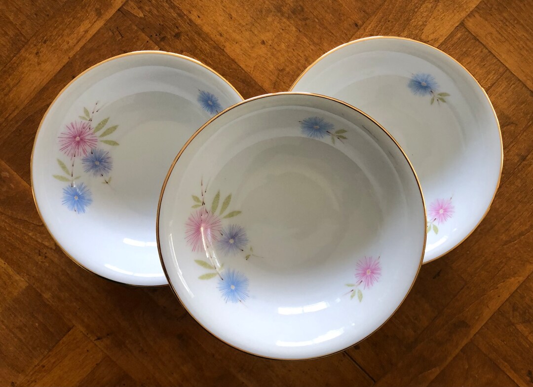 Vintage Zeh Scherzer (pattern 7042) - Set of Three Fruit Bowls, Soft ...