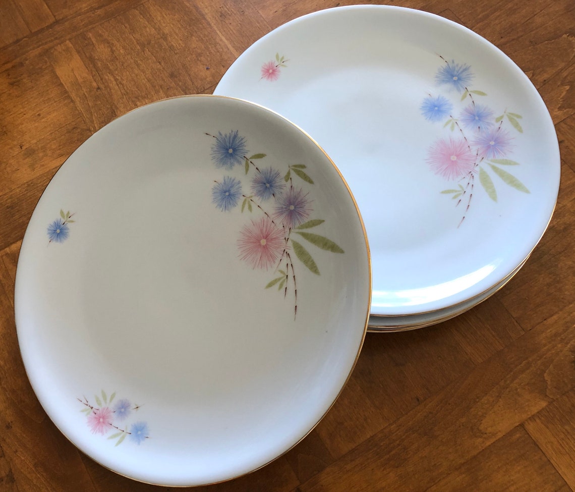 Zeh Scherzer Bavarian Porcelain Pattern 7042 Pink and Blue | Etsy