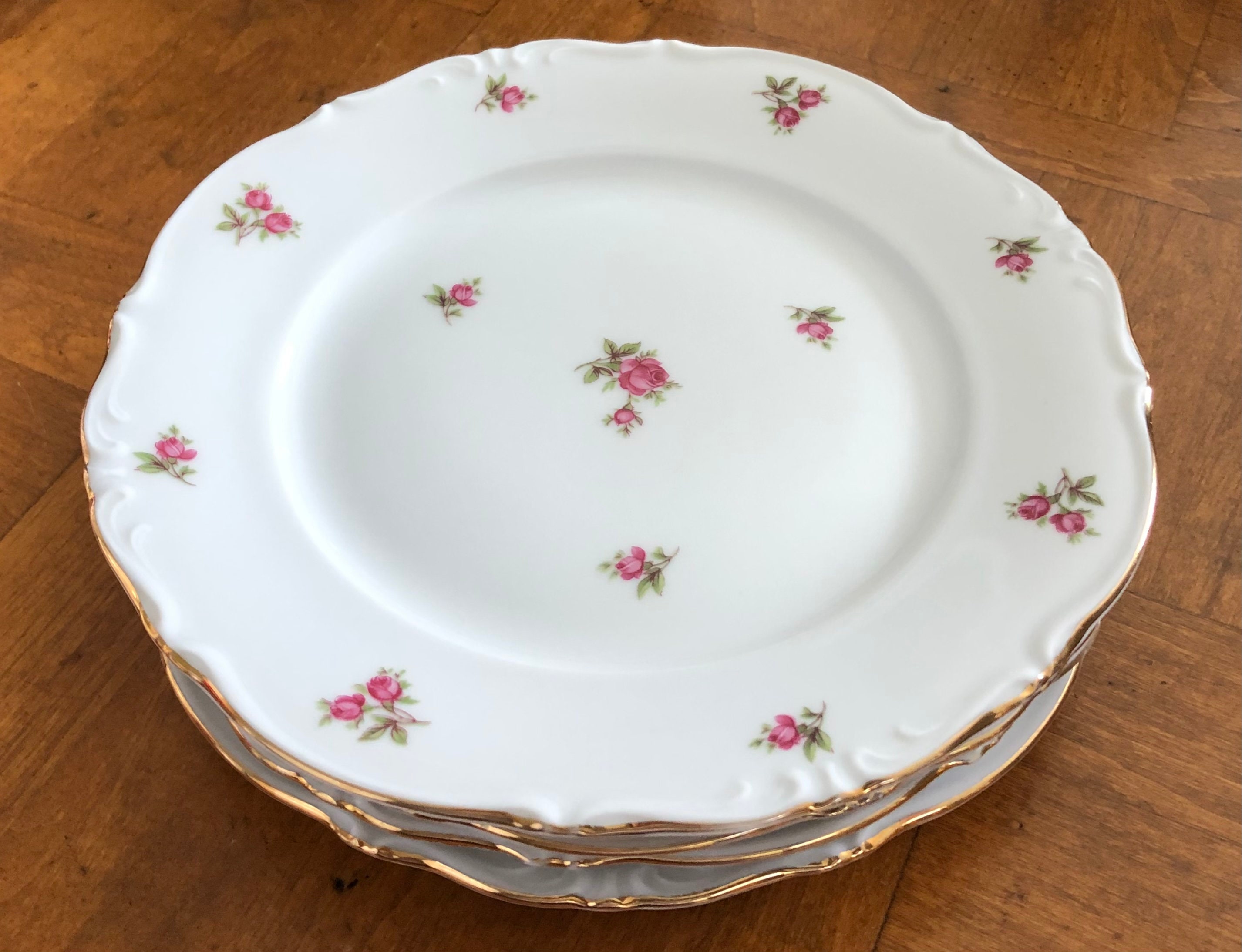 Bavaria West Germany Rosebud Pattern Floral China Set of - Etsy