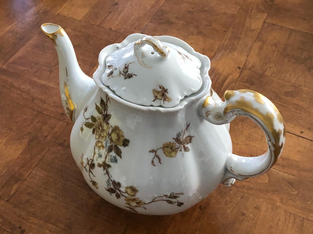Antique Haviland (schleiger 266 Pattern) - Teapot, Marseille Shape With ...
