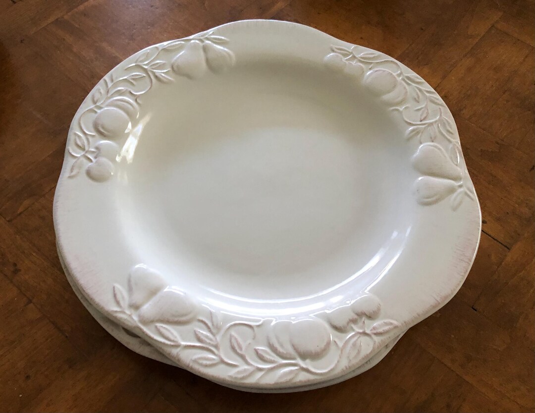 Signature countryside Set of Two Dinner Plates, Stoneware Plates - Etsy