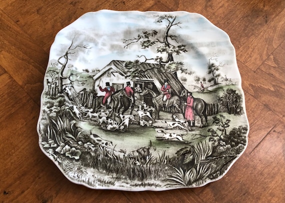 Johnson Bros. tally Ho Single Square Salad Plate - Etsy