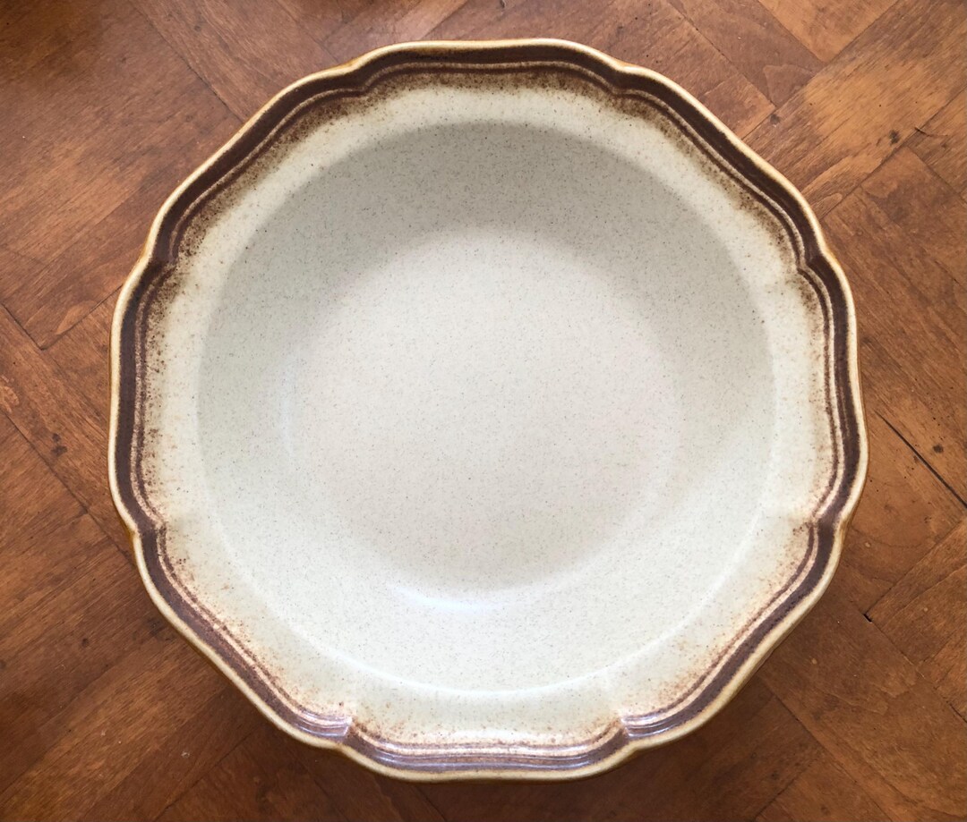 Mikasa Stoneware whole Wheat pattern E8000 Round Vegetable Serving Bowl ...