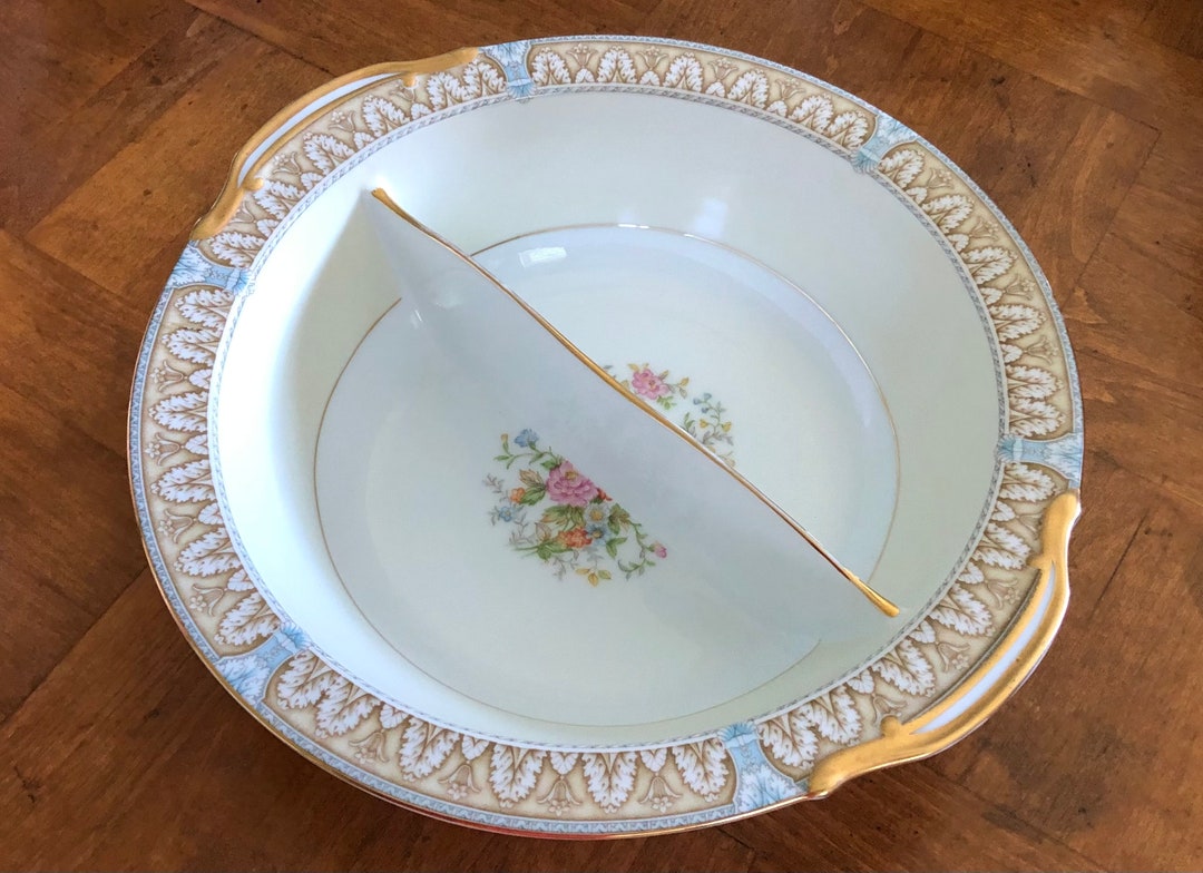 Vintage Noritake "claire" (pattern 657) - Round Divided Serving Bowl - Etsy