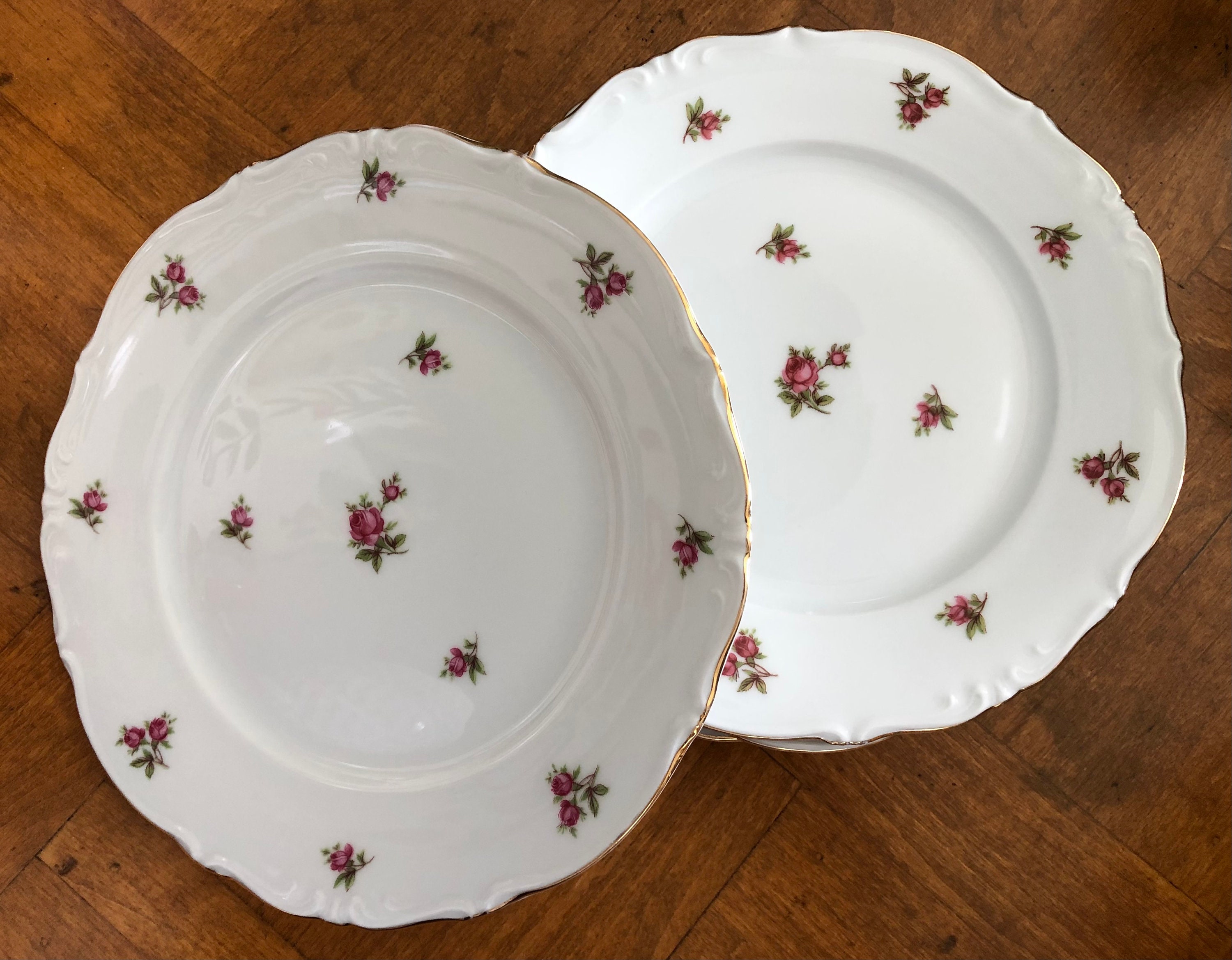 Bavaria West Germany Rosebud Pattern Floral China Set of - Etsy