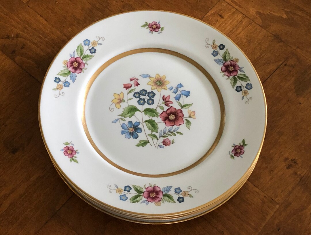 Warwick China USA maytime Floral Pattern 9575 Set of Four Bread, Small ...