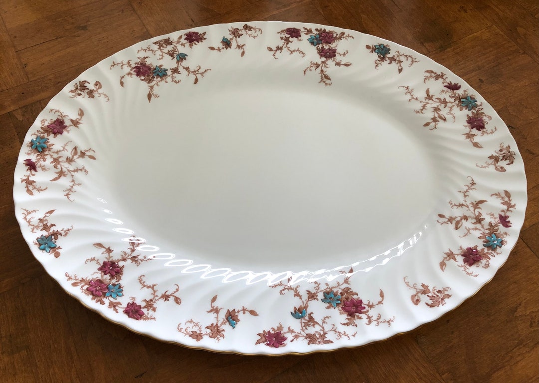 Vintage Minton “ancestral” (pattern S-376) - Large Oval Serving Platter ...