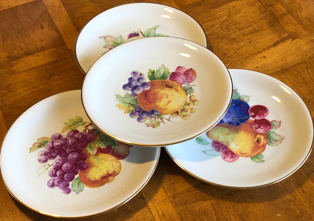 Zeh Scherzer Bavarian Porcelain - Set of Four Salad Plates (#2) - Etsy