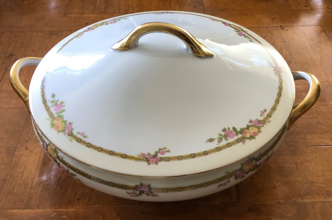 Antique Noritake M Mark "hollywood" - Round Covered Serving Bowl - Etsy