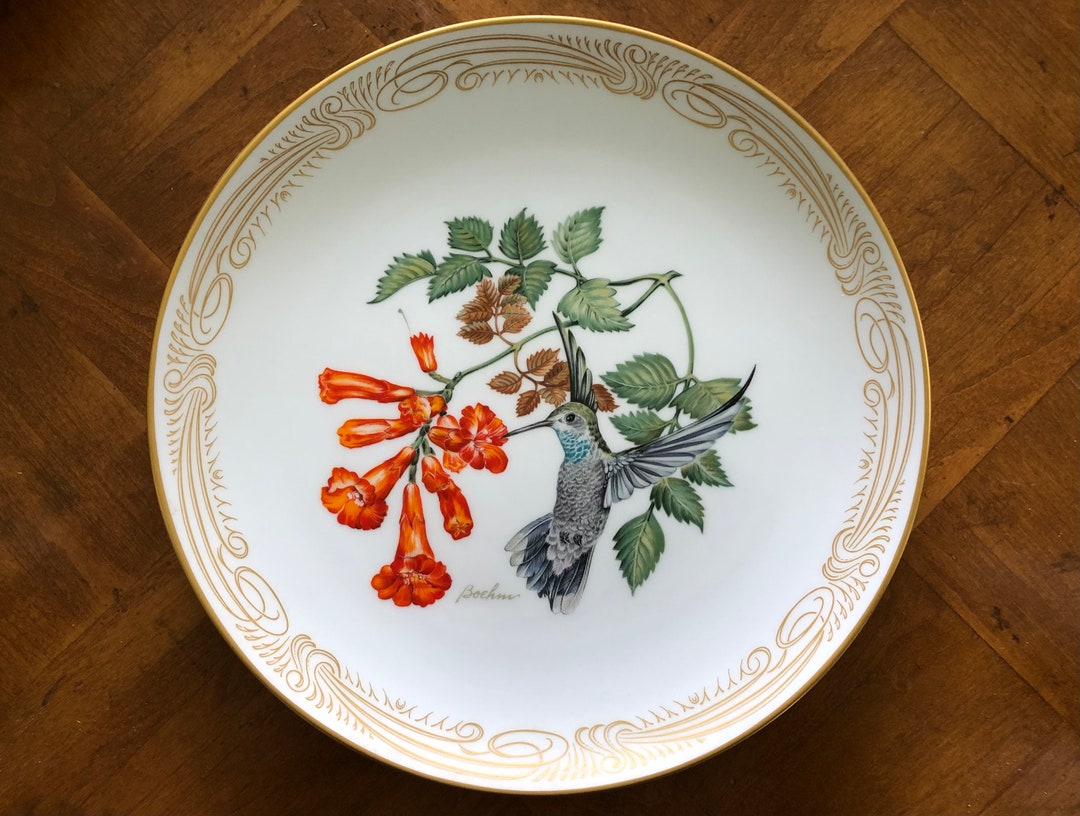 Vintage Collectors Plate, Boehm Limited Issue "hummingbirds" Series ...