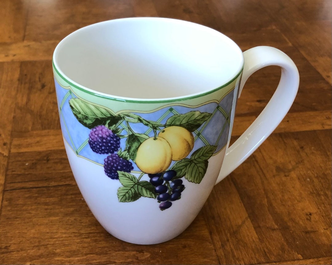 Mikasa fruit Rapture pattern Y4001 Single Tapered Mug, Optima Super ...