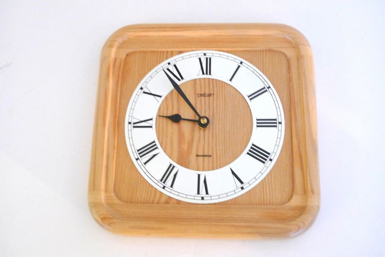 Retro Peter Wall Clock West German Wood Vintage Quartz - Etsy