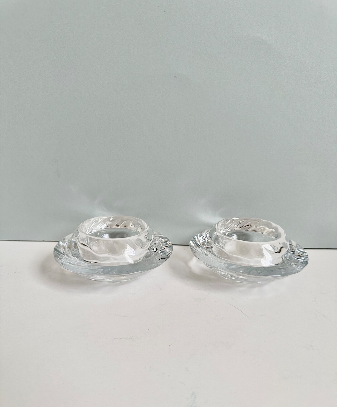 Royal Copenhagen Capriole Crystal Tea Candle Holders - Set of 2 - Etsy