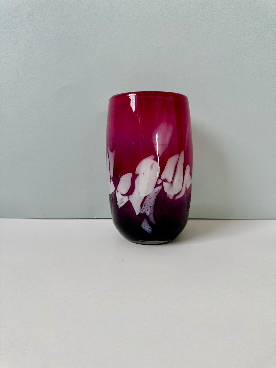 Vintage Norwegian Art Glass Vase - Scandinavian RANDSFJORD Vase Glass ...