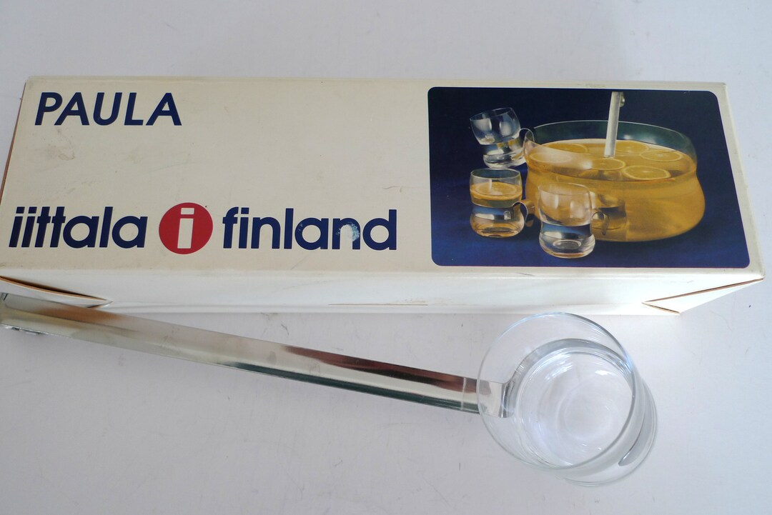Iittala PAULA Punch Ladle - Finnish Glass With Silver Plated Metal ...