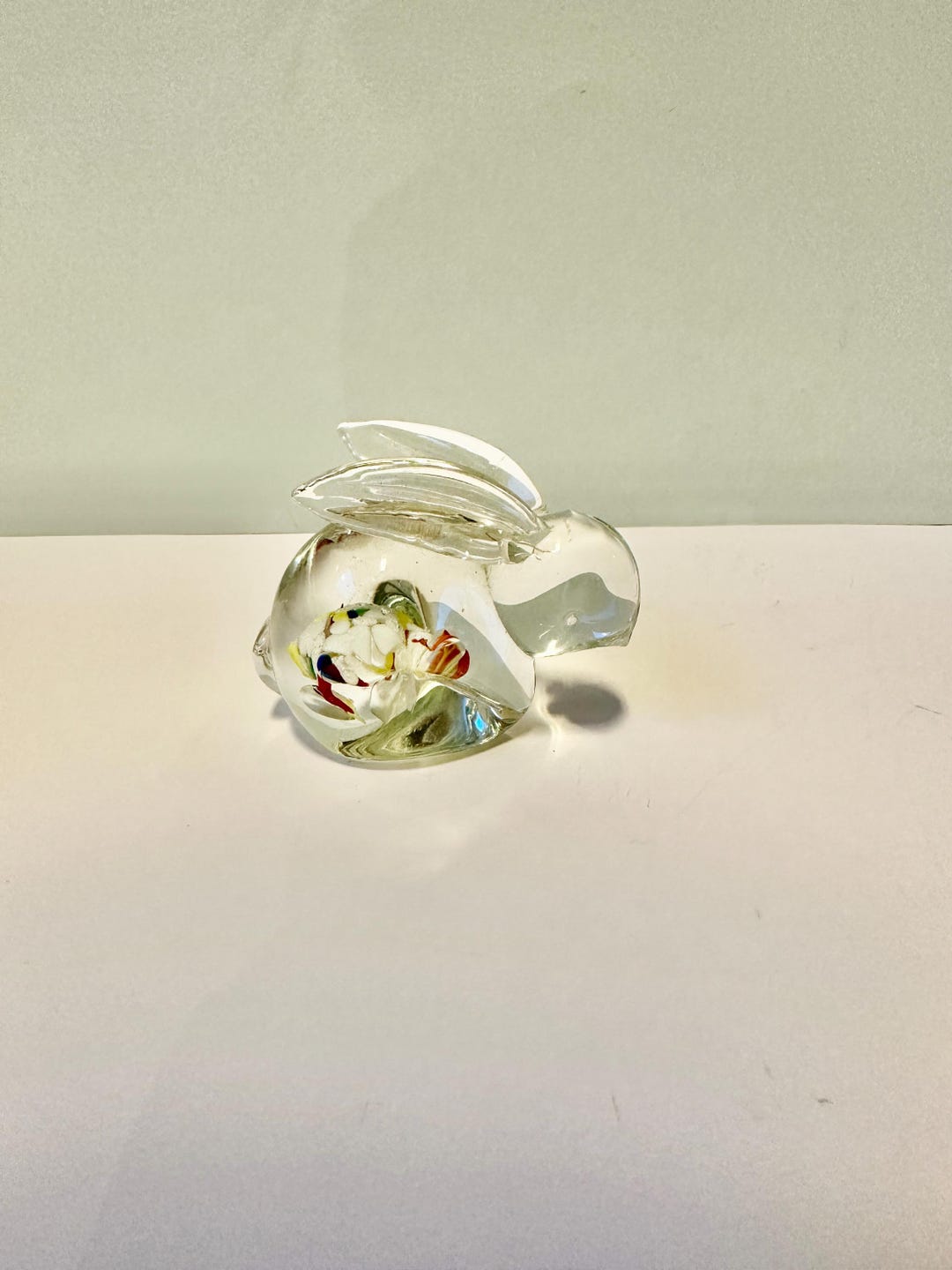Vintage Scandinavian Rabbit Paperweight Norway Glass Figurine Art Glass ...