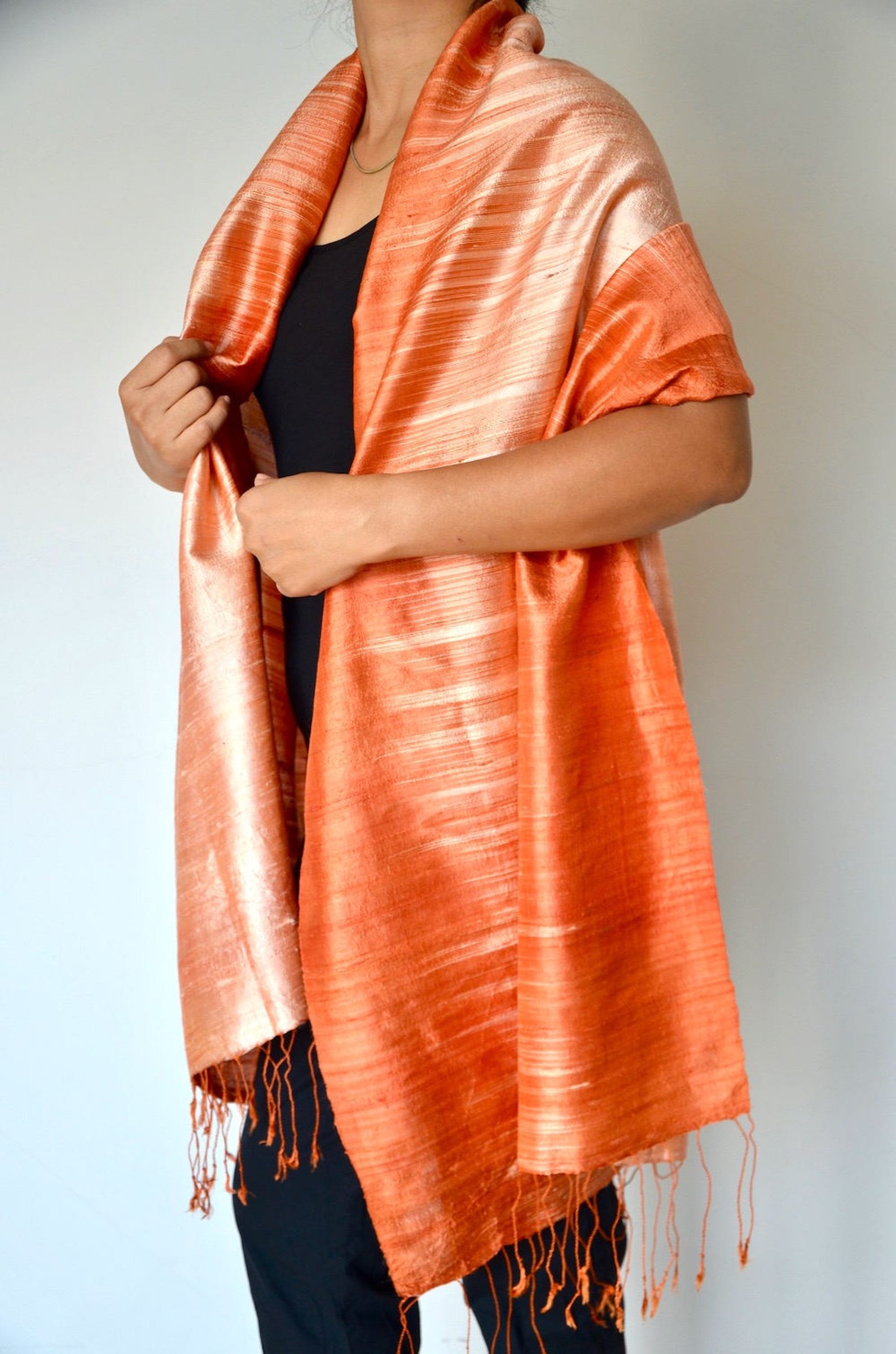 Premium Women Silk Scarf Handwoven Thai Silk Scarf Large - Etsy