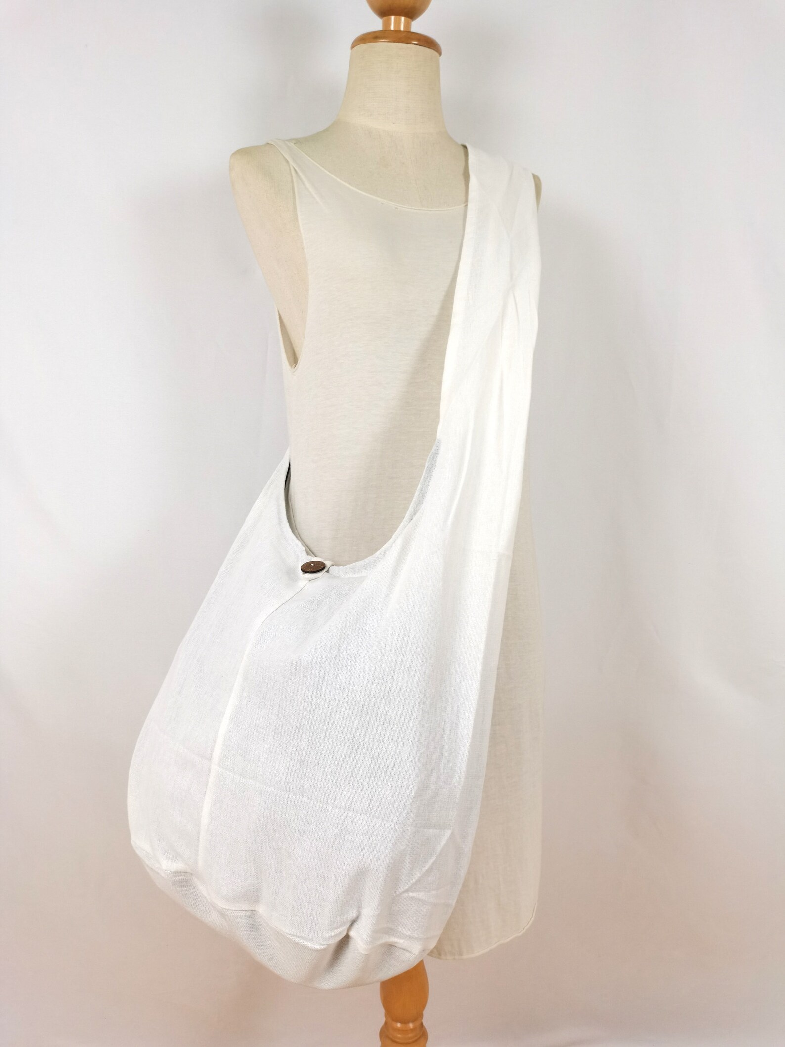 White Cotton Messenger Bag Shoulder Bag Handbags Hippie Bag Hobo Bag ...