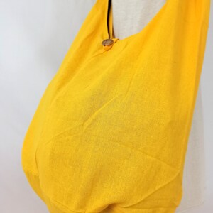 Sunshine Yellow Fabric Shoulder Bag Boho Crossbody Bag Handmade Hippie ...