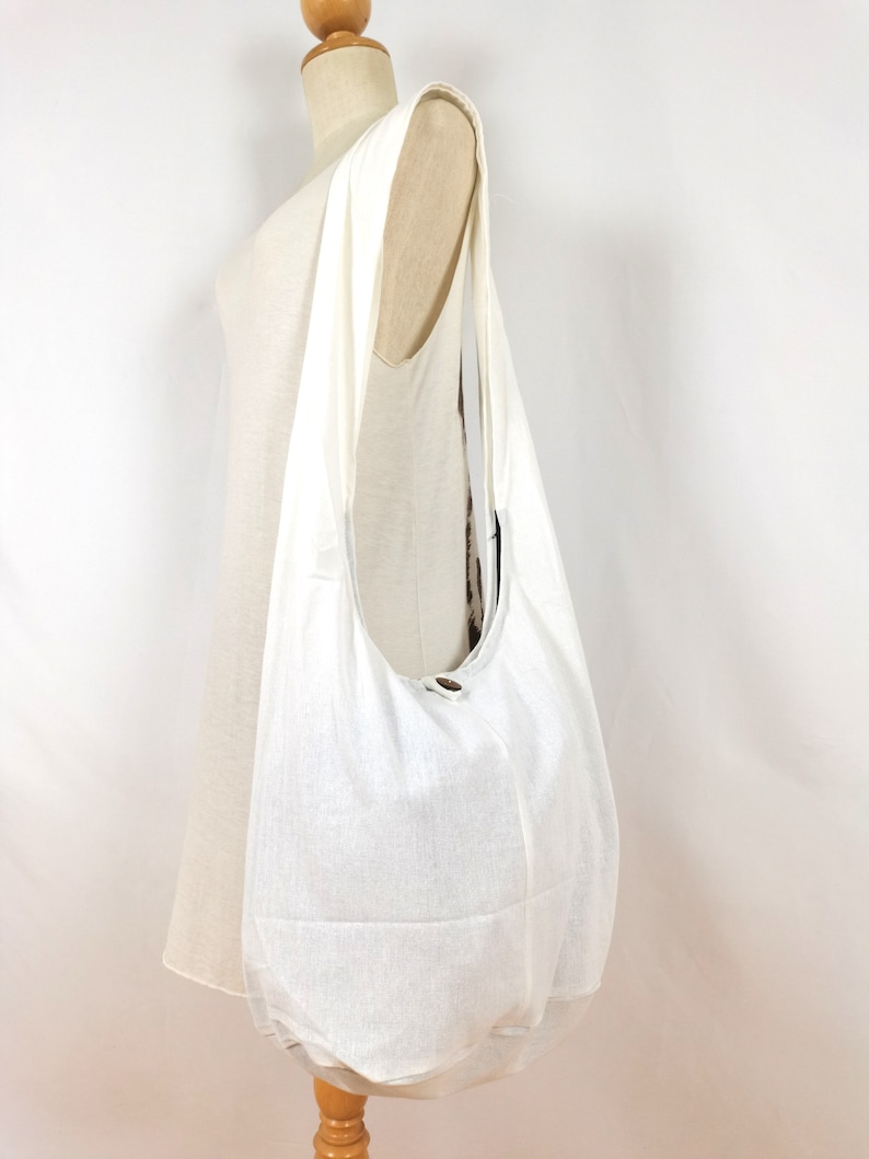 White Cotton Messenger Bag Shoulder Bag Handbags Hippie Bag - Etsy